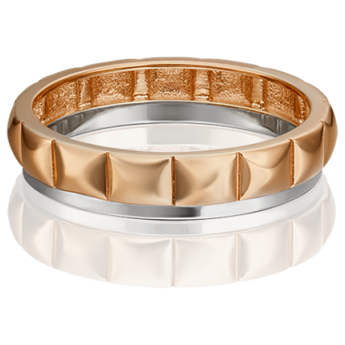 Кольцо обручальное PLATINA, комбинированное золото, 585 проба, размер 16