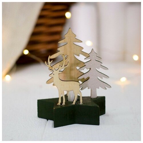 Новогодний декор с подсветкой Лесной олень