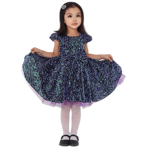 Платье, размер 116-122, фиолетовый
