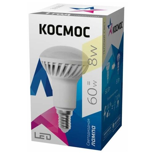 Лампа светодиодная R50 8Вт 220В E14 3000К Космос Lksm_LED8wR50E1430 (70шт.)