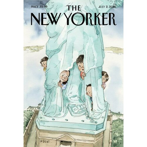Плакат, постер на холсте The New Yorker (July 2, 2018). Размер 21 х 30 см