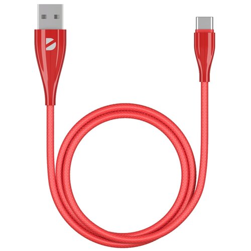 Дата-кабель Deppa Ceramic USB - USB-C 1м красный