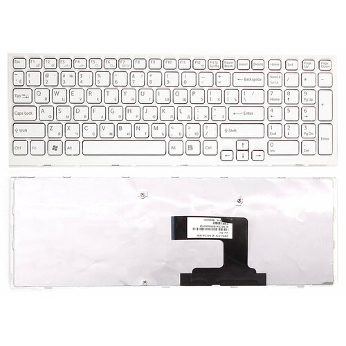 Клавиатура для ноутбука Sony Vaio 9Z. N5CSW. B01 белая с рамкой