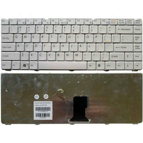Клавиатура для ноутбука Sony Vaio VGN-NR21E/S белая