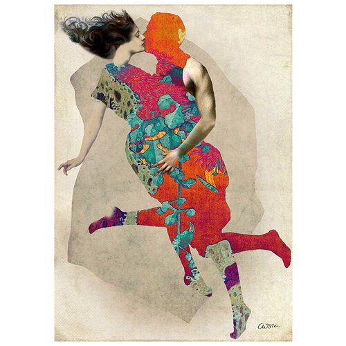 Интерьерный постер на стену картина для интерьера в подарок плакат "Tango" размера 50х70 см 500*700 мм репродукция без рамы в тубусе