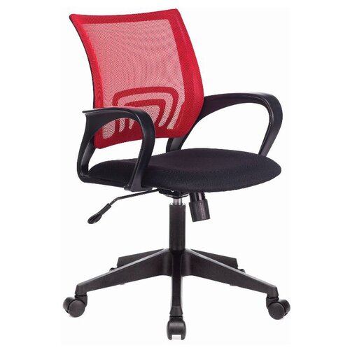 Компьютерное кресло Бюрократ CH-695N офисное, обивка: сетка/текстиль, цвет: красный / черный