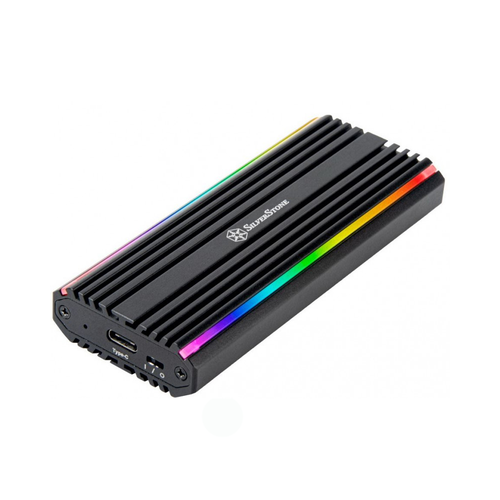 Корпус Silverstone USB-C 3.2 Gen2 10Gbps NVMe / SATA M.2 SSD RGB enclosure USB-C 3.2 Gen2 10Gbps NVMe / SATA M.2 SSD RGB enclosure