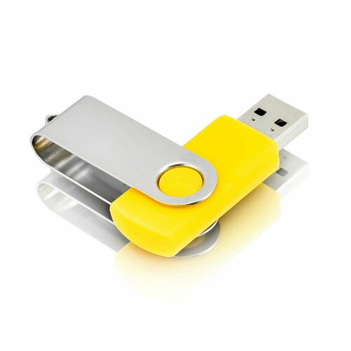 USB флешка, USB flash-накопитель, Флешка Twist, 64 Гб, желтая, арт. F01 USB 3.0 30шт