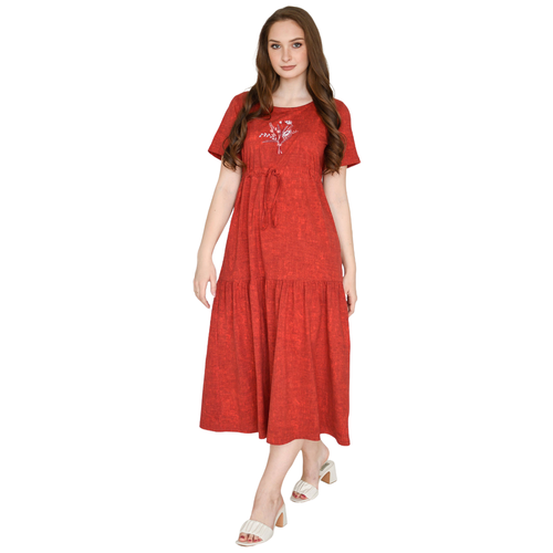 Платье Оптима Трикотаж, размер 46, бордовый