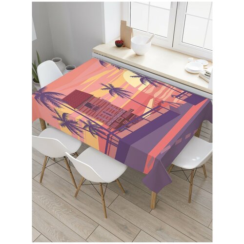 Скатерть прямоугольная JoyArty на кухонный стол "Лунная дорожка" из оксфорда, 180x145 см