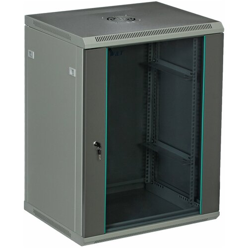 Шкаф 15U 600х500 19 дюймов телекоммуникационный серверный настенный серый C156050GWTWOF