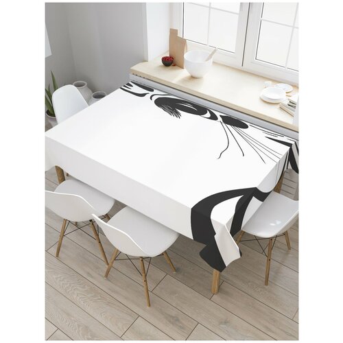 Скатерть прямоугольная JoyArty на кухонный стол "Глаз зебры" из оксфорда, 120x145 см