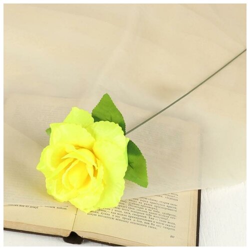 Цветы искусственные "Роза жёлтая" 40 см