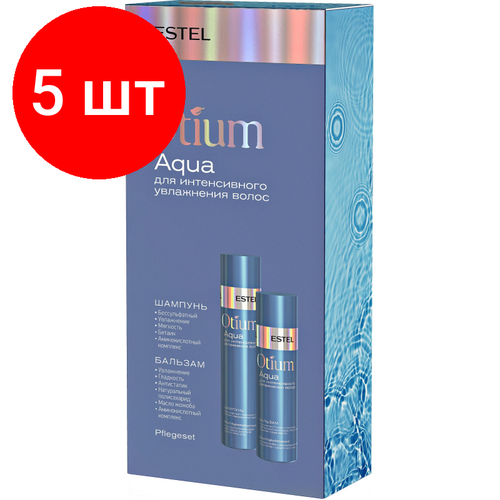 Комплект 5 наб, Набор OTIUM AQUA для интенсив увлажнения волос шамп 250 бальз 200 OTM.201