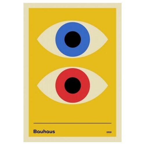 Плакат, постер на холсте Bauhaus 1919-Баухаус 1919. Размер 42 х 60 см