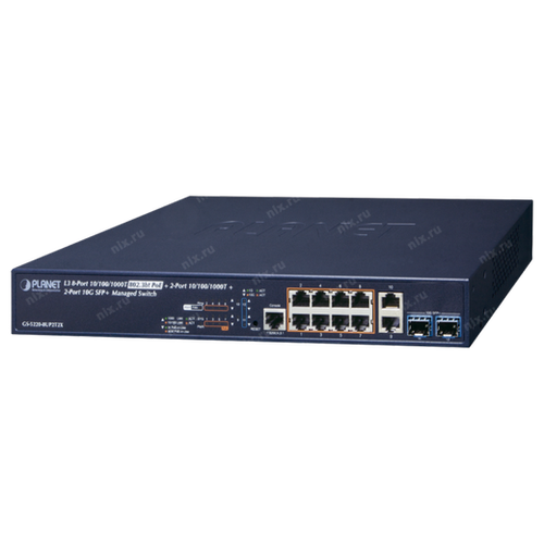 Коммутатор Planet GS-5220-8UP2T2X L3 8-Port 10/100/1000T 75W