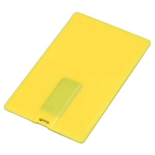 Флешка для нанесения логотипа в виде пластиковой карты (4 Гб / GB USB 2.0 Желтый/Yellow card1 Flash drive)