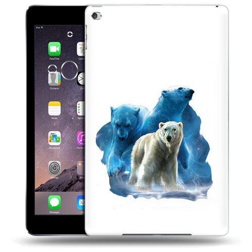 Чехол задняя-панель-накладка-бампер MyPads полярный медведь для Apple iPad Air 2 (A1566/A1567) противоударный