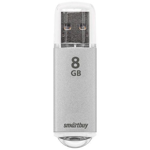 Флешка SmartBuy V-Cut USB 2.0 8 ГБ, 1 шт., серебристый