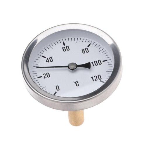 Термометр биметаллический осевой ТБ-63 с гильзой для самогонного аппарата