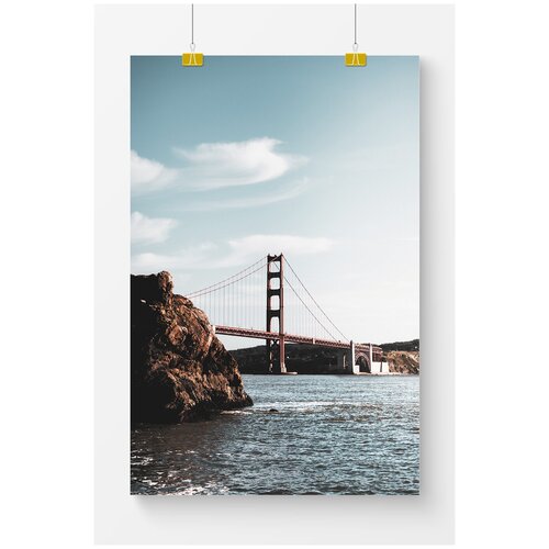 Постер для интерьера Postermarkt Мост Золотые ворота Сан-Франциско, 70х100 см, в тубусе