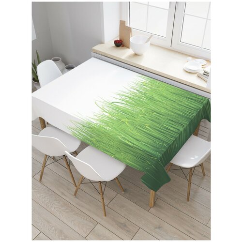 Скатерть прямоугольная JoyArty на кухонный стол "Лужайка с высокой травой" из оксфорда, 180x145 см