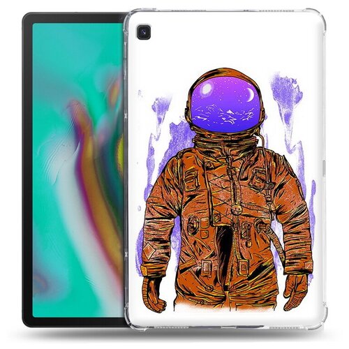 Чехол задняя-панель-накладка-бампер MyPads нарисованный мужчина в скафандре для Samsung Galaxy Tab S5e 10.5 SM-T720/T725 (2019) противоударный