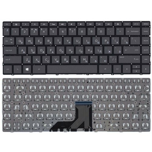 Клавиатура для HP Envy 13-AD010NR, Русская, черная с подсветкой