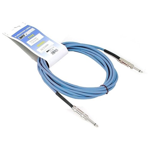 INVOTONE ACI1002/B - инструментальный кабель, 6,3 джек моно <-> 6,3 джек моно, длина 2 м (синий)