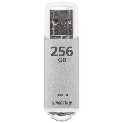 Флешка SmartBuy V-Cut USB 3.0/3.1 256 ГБ, 1 шт., серебристый