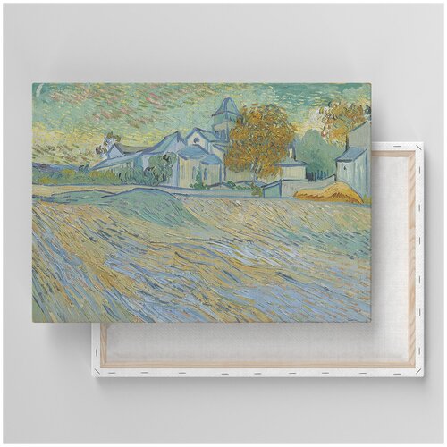 Картина на холсте с подрамником / Van Gogh - View Of The Asylum And Chapel At Saint Remy / Ван Гог