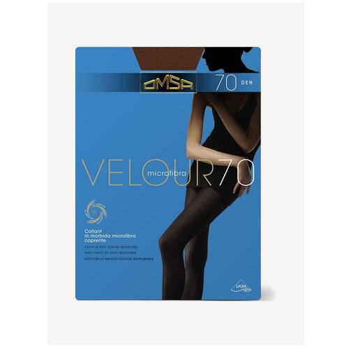 Колготки  Omsa Velour, 70 den, размер 2, красный, коричневый