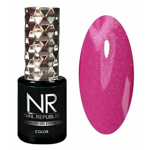 Nail Republic гель-лак для ногтей Color, 10 мл, 10 г, 218 мерцающий клюквенный