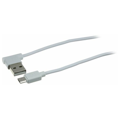 Шнур USB A-Micro-USB B (Android) 5PIN 1.2м Hoco UPM10 white угловой штекер