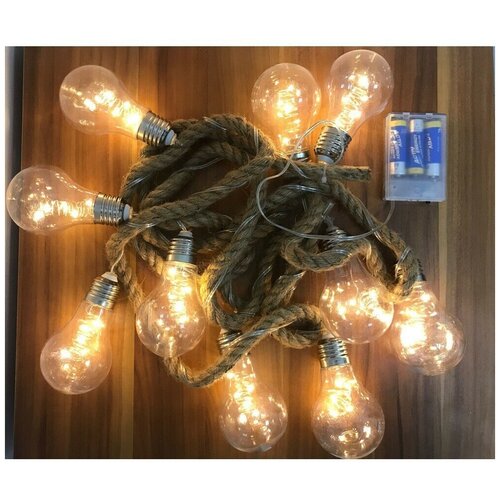 Гирлянда Джут SH Lights, 50 тепло-белых мини LED, 2.7 м, JILD50WW-BO-LP