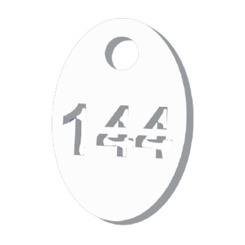 Номерок для гардероба 320, гладкая фактура, 250 шт., белый