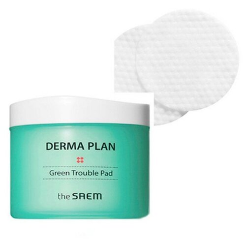 Косметический спонж The SAEM Derma Plan Green Trouble Pad (70 шт)