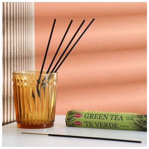 HEM Благовония HEM "Green Tea. Зеленый Чай", 20 палочек в упаковке, шестигранник