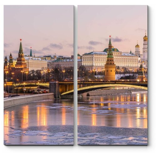 Модульная картина Зимнее утро в Москве80x80