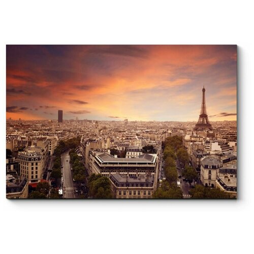 Модульная картина Прекрасный Париж с высоты 70x47