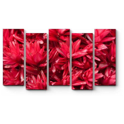Модульная картина Красные тропические цветы180x104