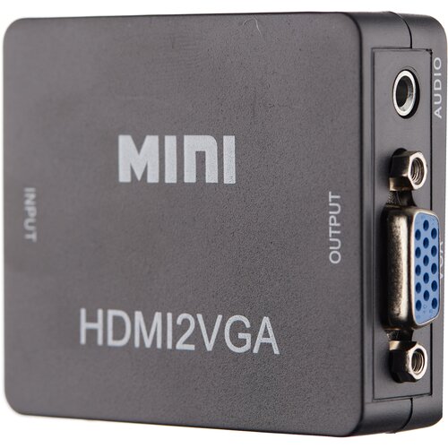 HDMI Переходник Конвертер HDMI - VGA черный адаптер, конвертер, преобразователь, 1080p, питание от USB