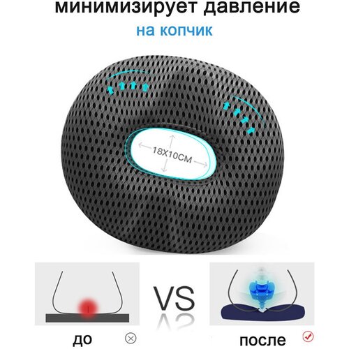 Подушка ортопедическая на кресло, стул с эффектом памяти, для беременных, для позвоночника, копчика