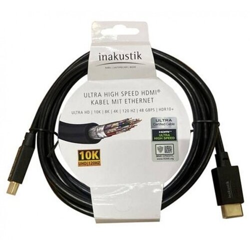 HDMI кабель In-Akustik White Ultra High Speed HDMI, 2.0m #313991002