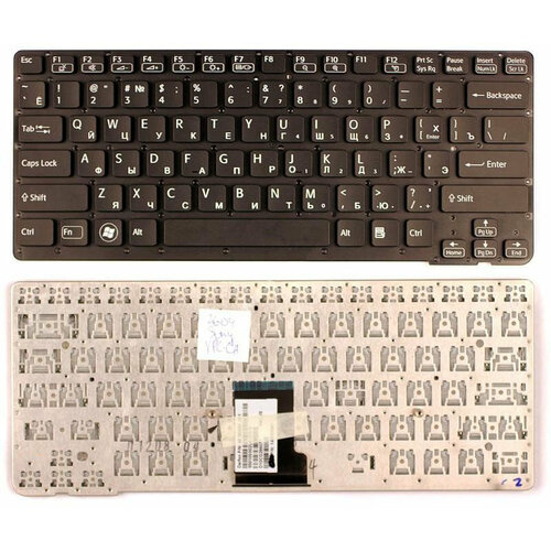 Клавиатура для ноутбука Sony Vaio VPC-CA36FG/B черная без рамки