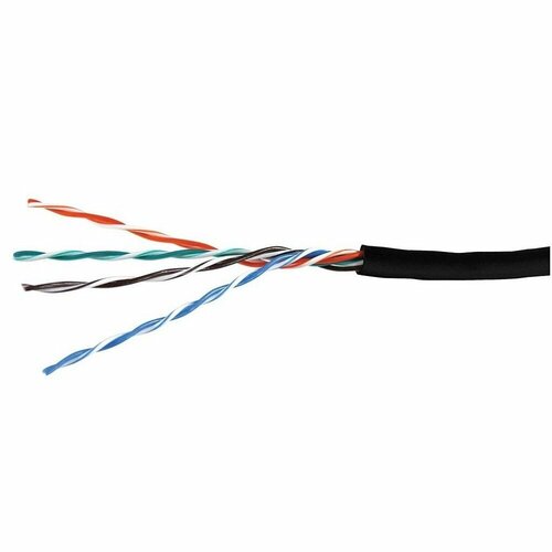 Bion Cable Кабель витая пара Bion BCL-U5510-381 U UTP, кат.5e, 4x2x0,51 мм AWG 24, медь, одножильный, PE, для внешней прокладки, 305м, черный