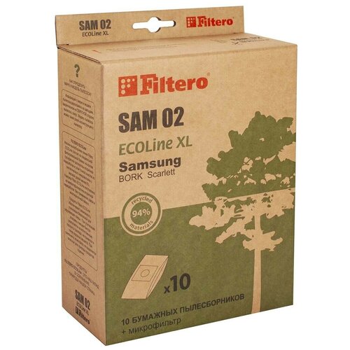 Пылесборник FILTERO SAM 02 (10+фильтр) ECOLine XL (бумажные)
