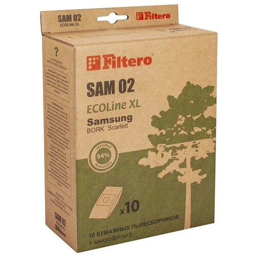 Пылесборник FILTERO SAM 02 (10+фильтр) ECOLine XL (бумажные)