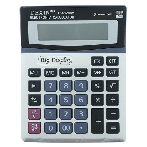 --- Калькулятор настольный, 12-разрядный, DM-1200V, двойное питание