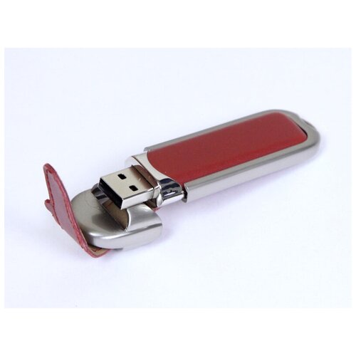 Кожаная флешка для нанесения логотипа с массивным корпусом (8 Гб / GB USB 2.0 Коричневый/Brown 212 Большая флешка)